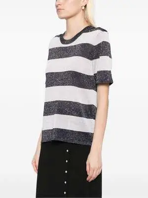 AGNÈS B. Stripped Knitted Top