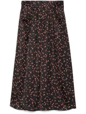 AGNES B. Graphic Print A-line Skirt