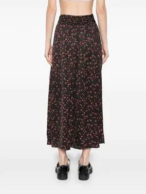 AGNES B. Graphic Print A-line Skirt