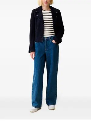 Claudie Pierlot Suede Biker Jacket