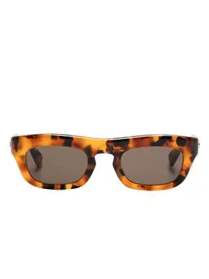 Gucci Rectangle-frame Sunglasses - Brown