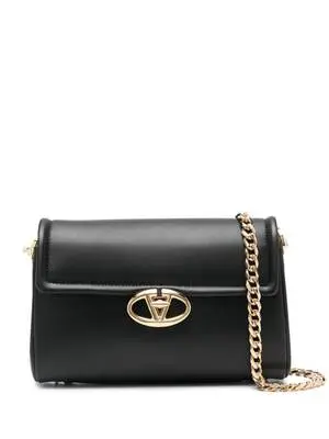 Valentino Garavani Vlogo Signature-plaque Shoulder Bag - Black