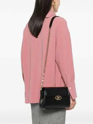 Valentino Garavani Vlogo Signature-plaque Shoulder Bag - Black