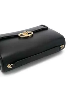 Valentino Garavani Vlogo Signature-plaque Shoulder Bag - Black