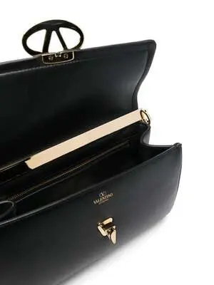 Valentino Garavani Vlogo Signature-plaque Shoulder Bag - Black
