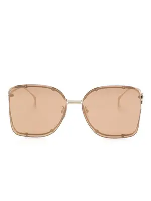 Gucci Oversize-frame Sunglasses - Gold