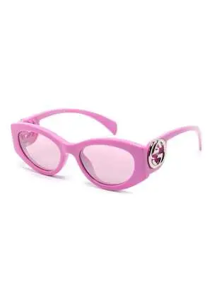 Gucci Oval-frame Sunglasses - Pink