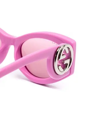 Gucci Oval-frame Sunglasses - Pink