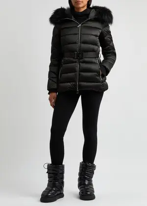 Moncler Cupidone Hooded Belted Jacket