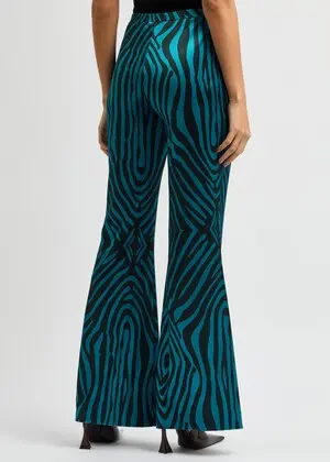 Diane Von Furstenberg Ruthette Printed Velvet Trousers