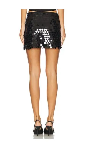 Superdown Bebe Sequin Mini Skirt With Side Slit - Black