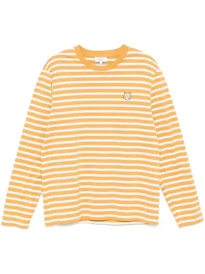 Maison Kitsuné Bold Fox Head Patch Regular Marin T-shirt - Yellow