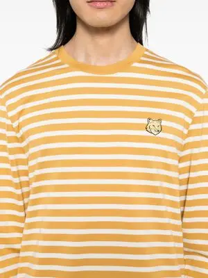 Maison Kitsuné Bold Fox Head Patch Regular Marin T-shirt - Yellow
