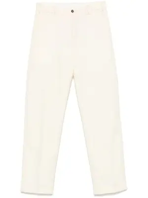 PT TORINO Virgin Wool Straight-leg Trousers - Neutrals