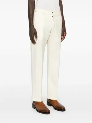 PT TORINO Virgin Wool Straight-leg Trousers - Neutrals