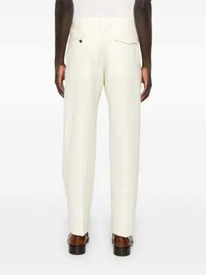 PT TORINO Virgin Wool Straight-leg Trousers - Neutrals