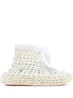 SUSAN FANG Crochet Beaded Ankle Boots