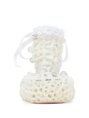 SUSAN FANG Crochet Beaded Ankle Boots