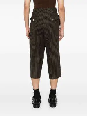 AMI Paris Striped Cropped Trousers