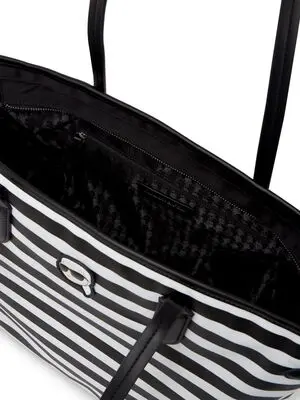 Karl Lagerfeld Ikon Karl Striped Tote Bag