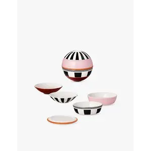 VILLEROY & BOCH Iconic La Boule Memphis Petite Stackable Five-piece Porcelain Set