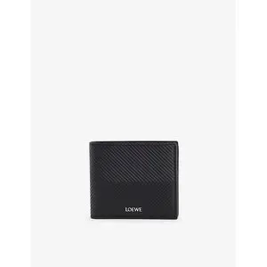Loewe Billfold Embossed Leather Wallet - Black