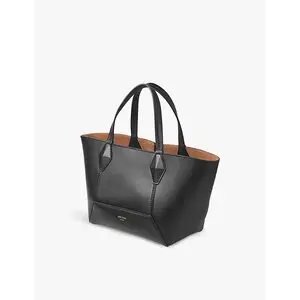 JIMMY CHOO Diamond Embossed Leather Tote - Black