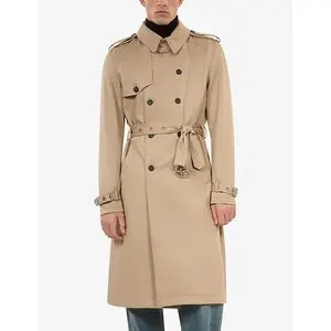 The Kooples Double-breasted Cotton Trench Coat