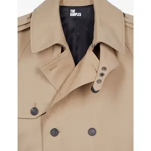 The Kooples Double-breasted Cotton Trench Coat