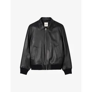 Sandro Relaxed-fit Leather Jacket
