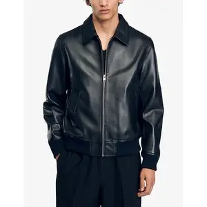 Sandro Relaxed-fit Leather Jacket