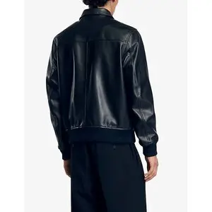 Sandro Relaxed-fit Leather Jacket