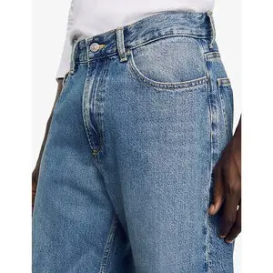 Sandro Straight-leg Relaxed-fit Jeans - Bleus