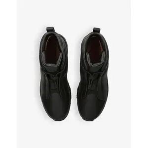 Zegna Triple Stitch Vetta Leather High-top Trainers - Black