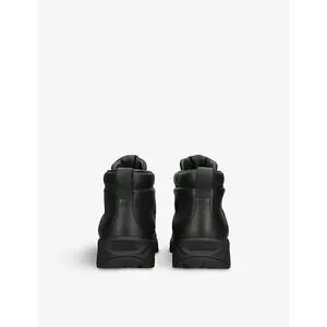 Zegna Triple Stitch Vetta Leather High-top Trainers - Black