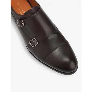 Kurt Geiger Leather Monk Shoes - Dark Brown