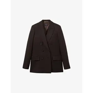 REISS X Atelier Lena Double-breasted Wool-blend Suit Jacket