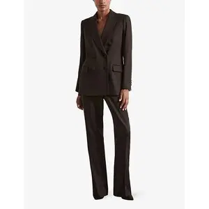 REISS X Atelier Lena Double-breasted Wool-blend Suit Jacket