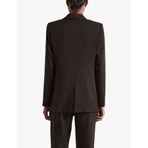 REISS X Atelier Lena Double-breasted Wool-blend Suit Jacket