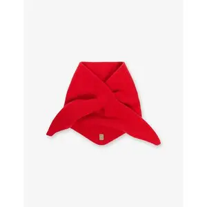 Sandro Stripe Wool And Cashmere Scarf - Red