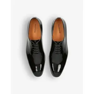 Magnanni Flex Tonal-stitching Leather Oxford Shoes - Black