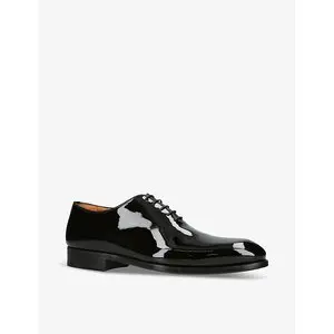 Magnanni Flex Tonal-stitching Leather Oxford Shoes - Black