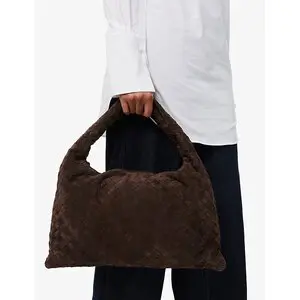 Bottega Veneta Medium Suede Shoulder Bag - Fondant-m Brass