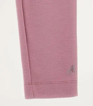 Monnalisa Rhinestone-monogram Leggings