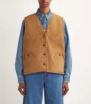 BLAZÉ MILANO Shearling Tatoosh Gilet