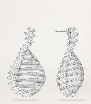BOODLES Platinum And Diamond Drop Earrings