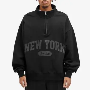 AWAKE NY Script Quarter Zip Sweatshirt