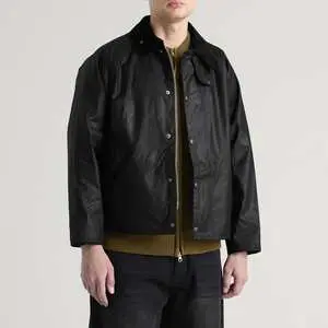 Barbour Os Transport Wax Jacket - Black