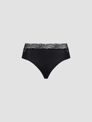 Hanro Cotton Delight Lace-trim Briefs - Black