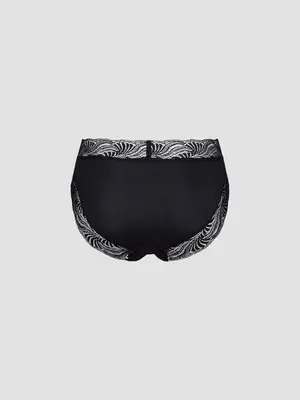Hanro Cotton Delight Lace-trim Briefs - Black
